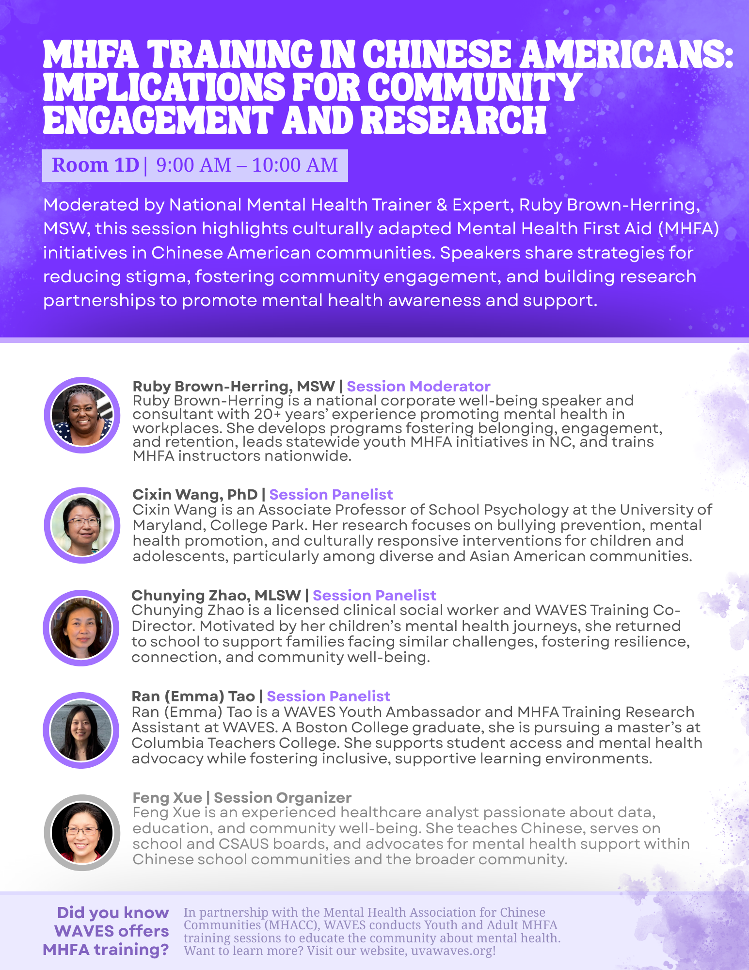 Conference Session Highlight: MHFA Training In Chinese Americans – UCA ...