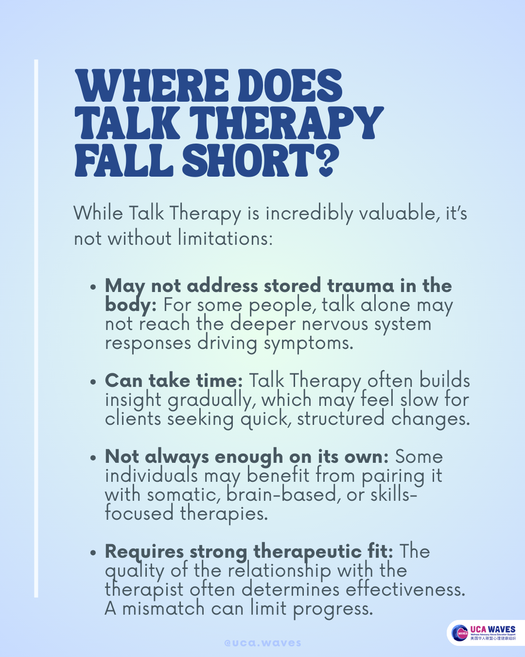 Modality Monday: Exploring Talk Therapy – UCA WAVES